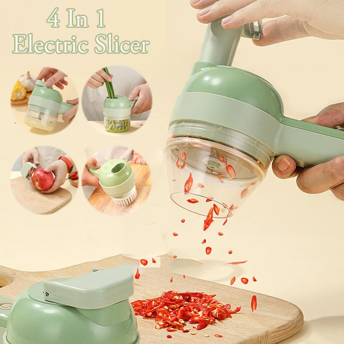 4 IN 1 HANDHELD ELECTRIC VEGETABLE CUTTER – PHAIVEIA